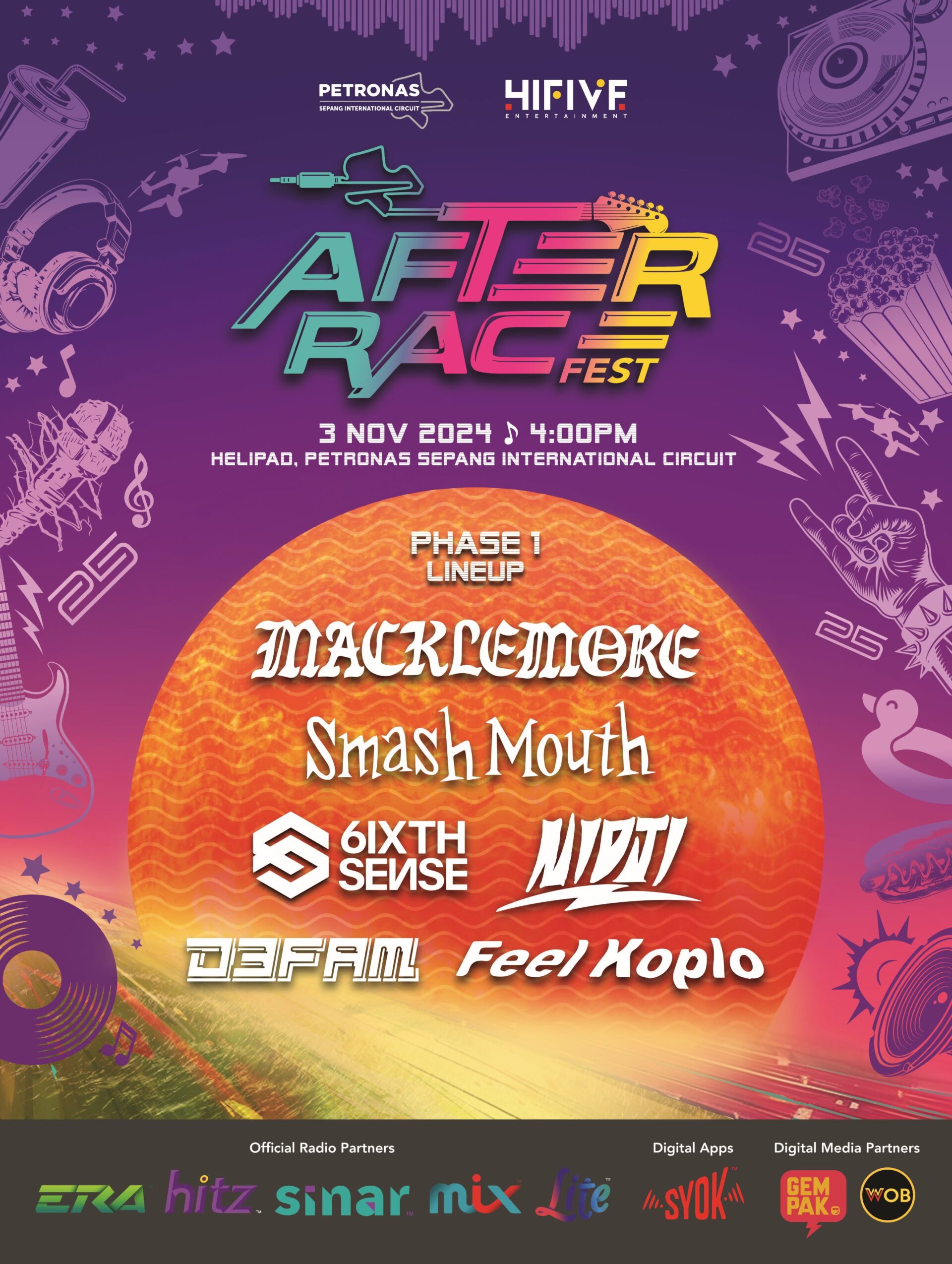 MACKLEMORE TO ROCK PETRONAS SEPANG INTERNATIONAL CIRCUIT @ AFTER RACE ...